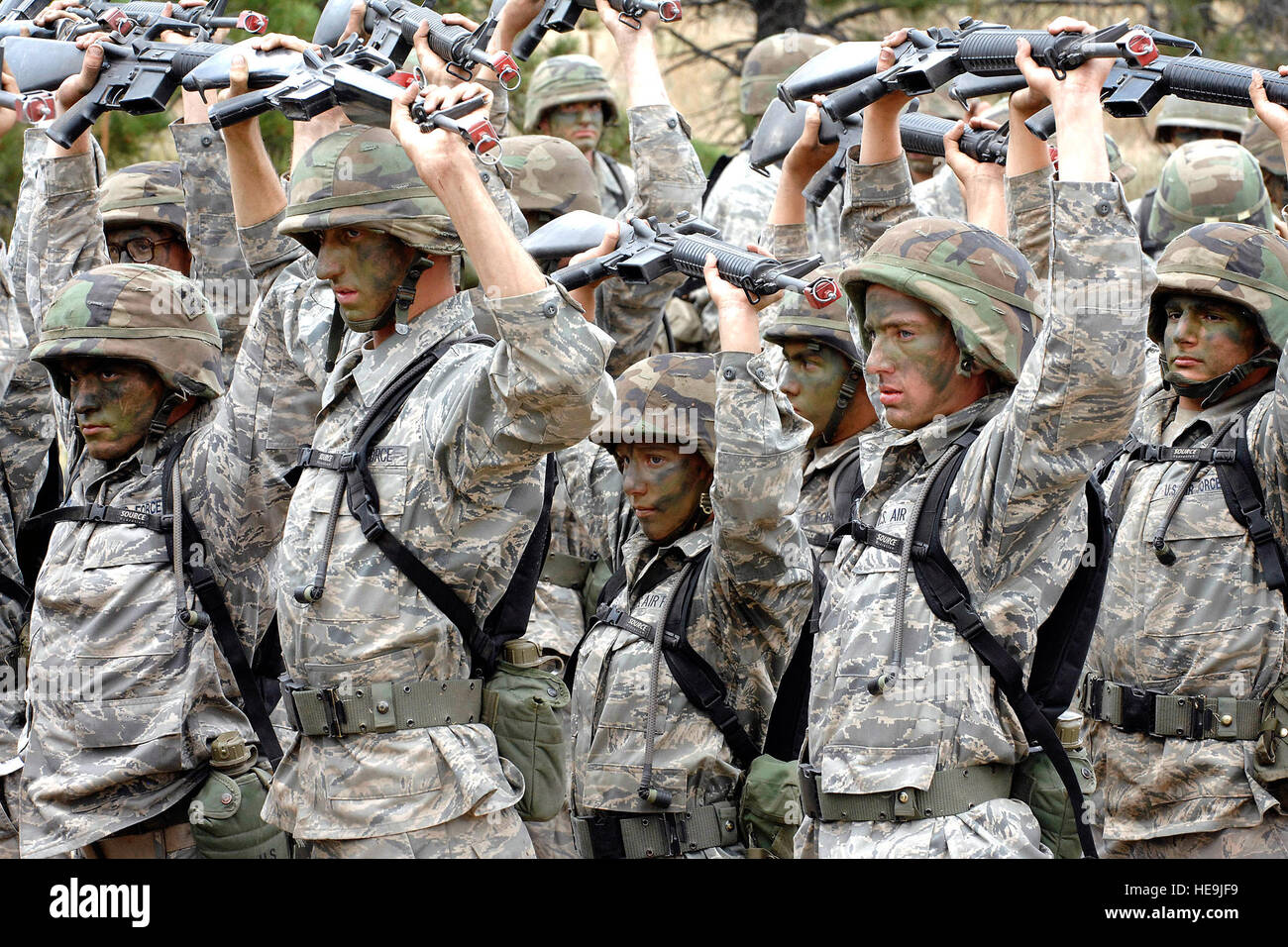 Air Force Academy basic cadets train in ground combat skills during ...