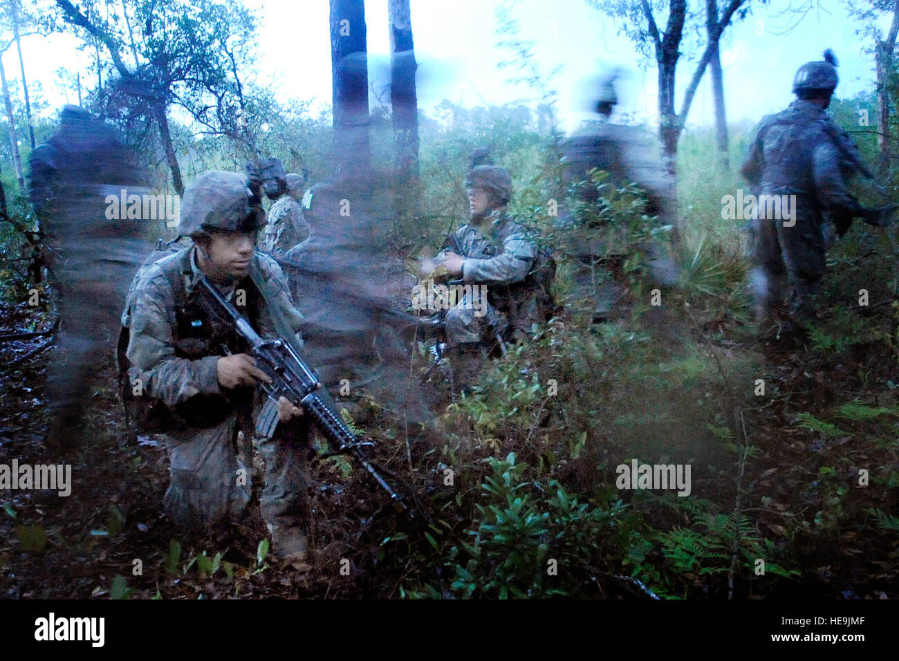 A company of Rangers silently negotiate their way to an enemy objective ...