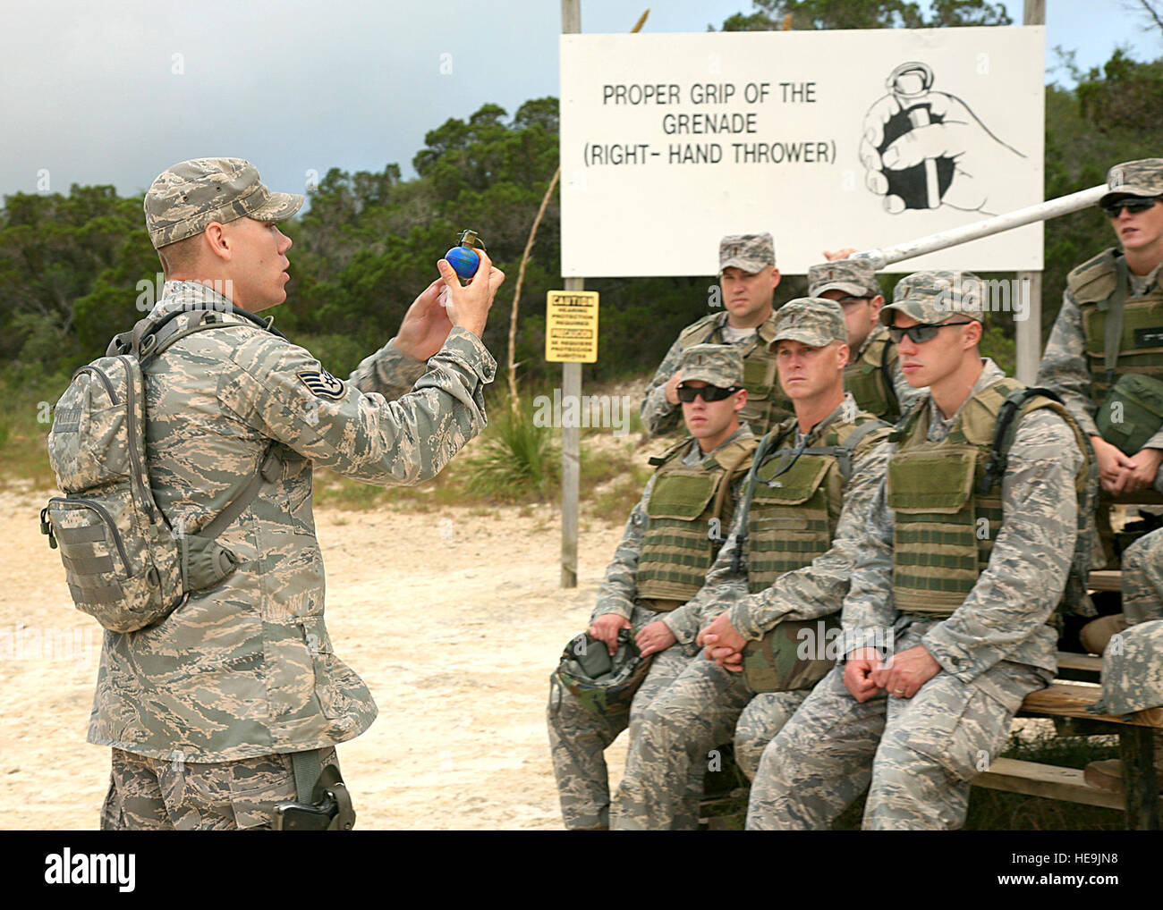 A Staff Sergeant instructs Basic Officers Course students at Camp ...