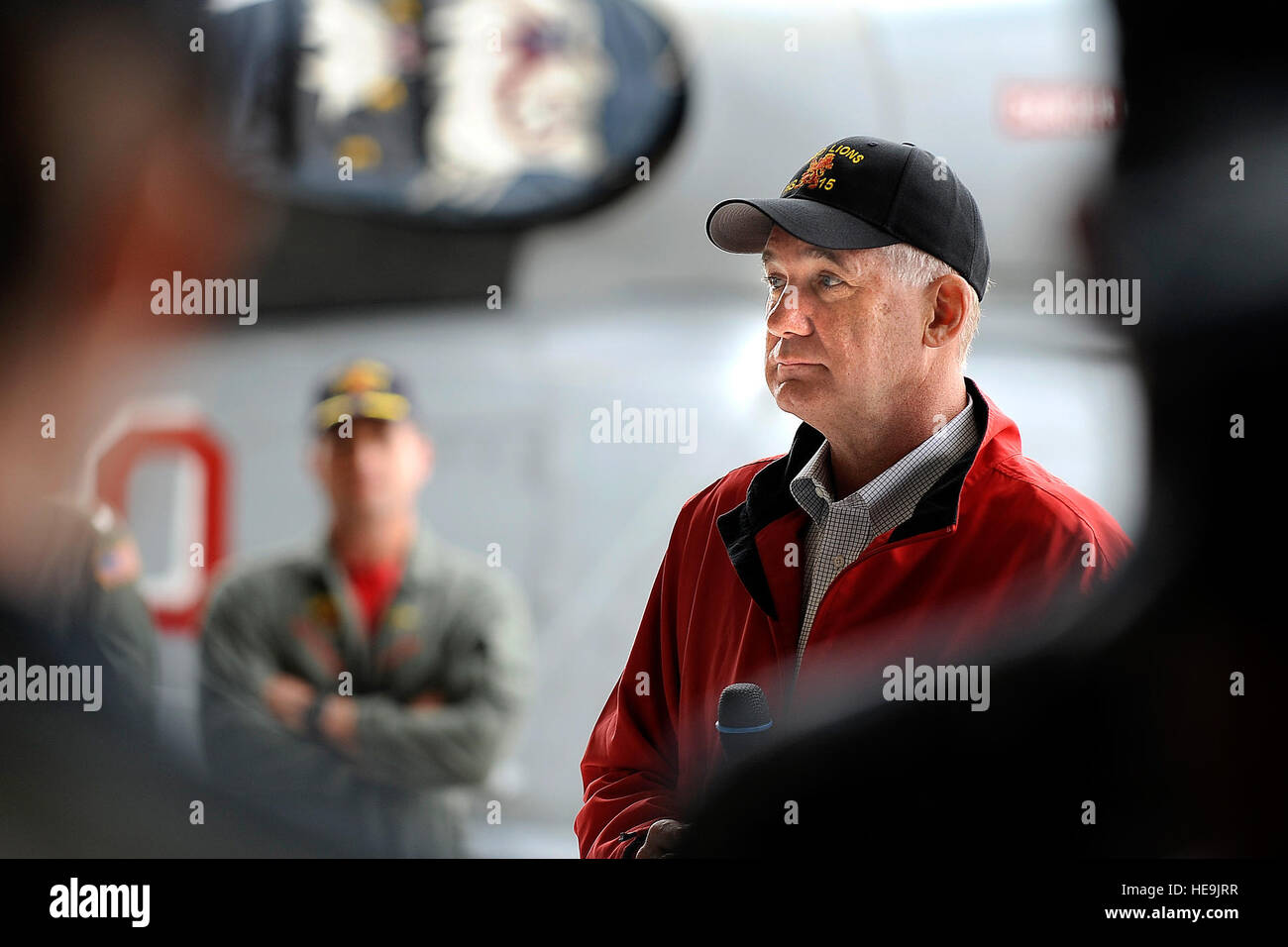 U.S. Deputy Defense Secretary William J. Lynn III talks with U.S. Naval ...