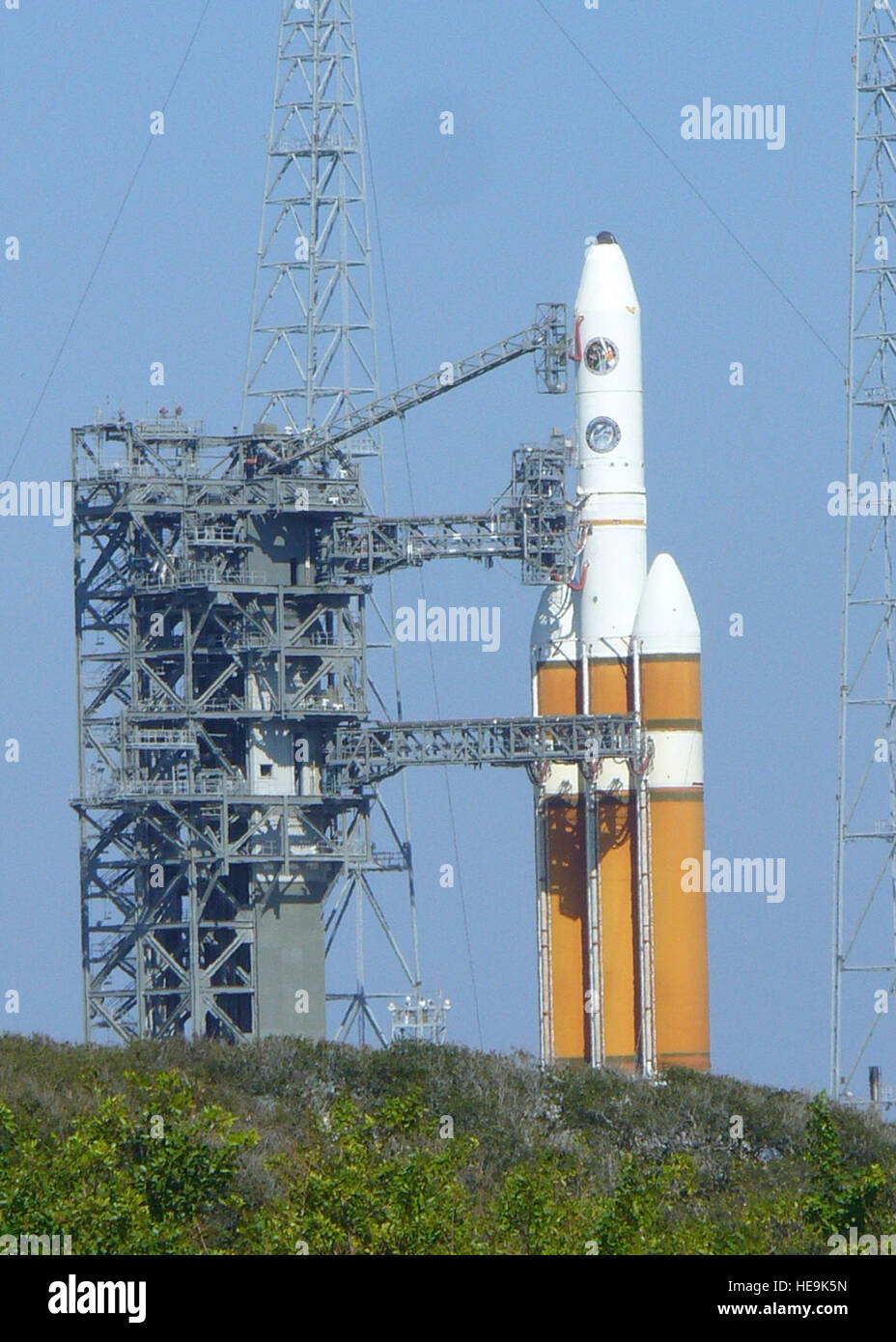 CAPE CANAVERAL, Fla. – Defense Support Program flight 23 sits aboard ...