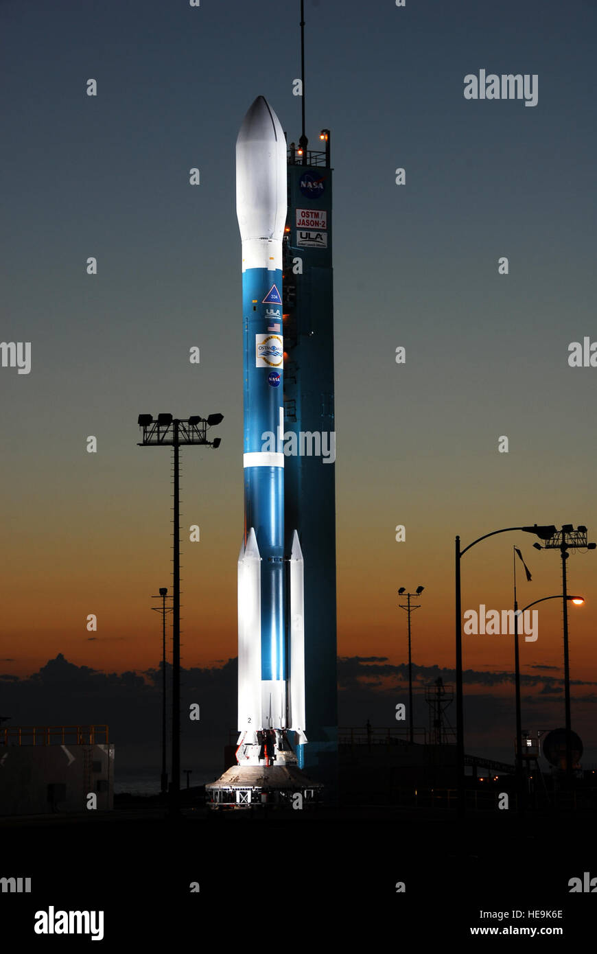 Delta II/OSTM Just prior to launch at Vandenberg AFB, CA. from SLC 2 ...