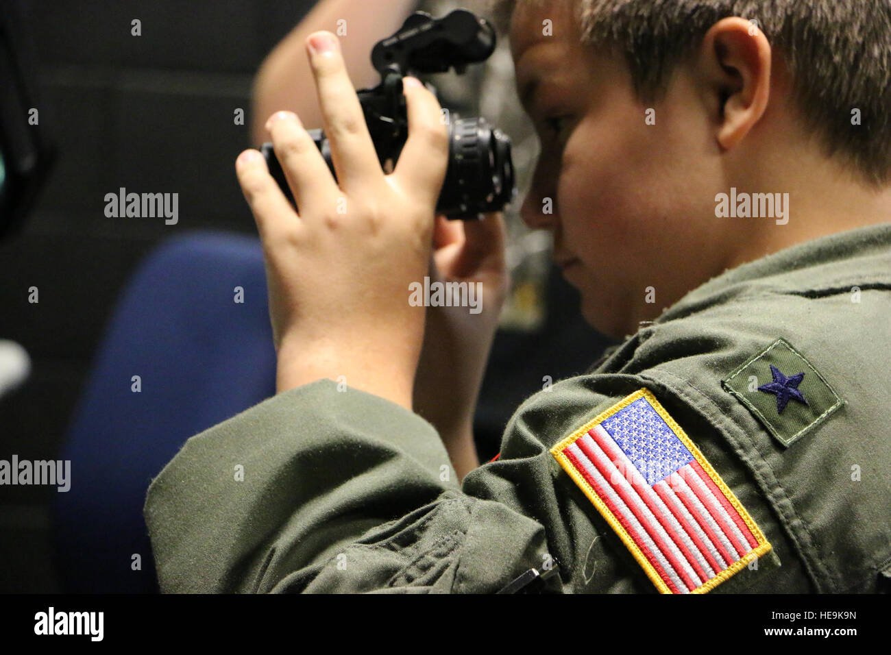 Mason "Masonic" Mullen experiences air crew night vision equipment, as ...