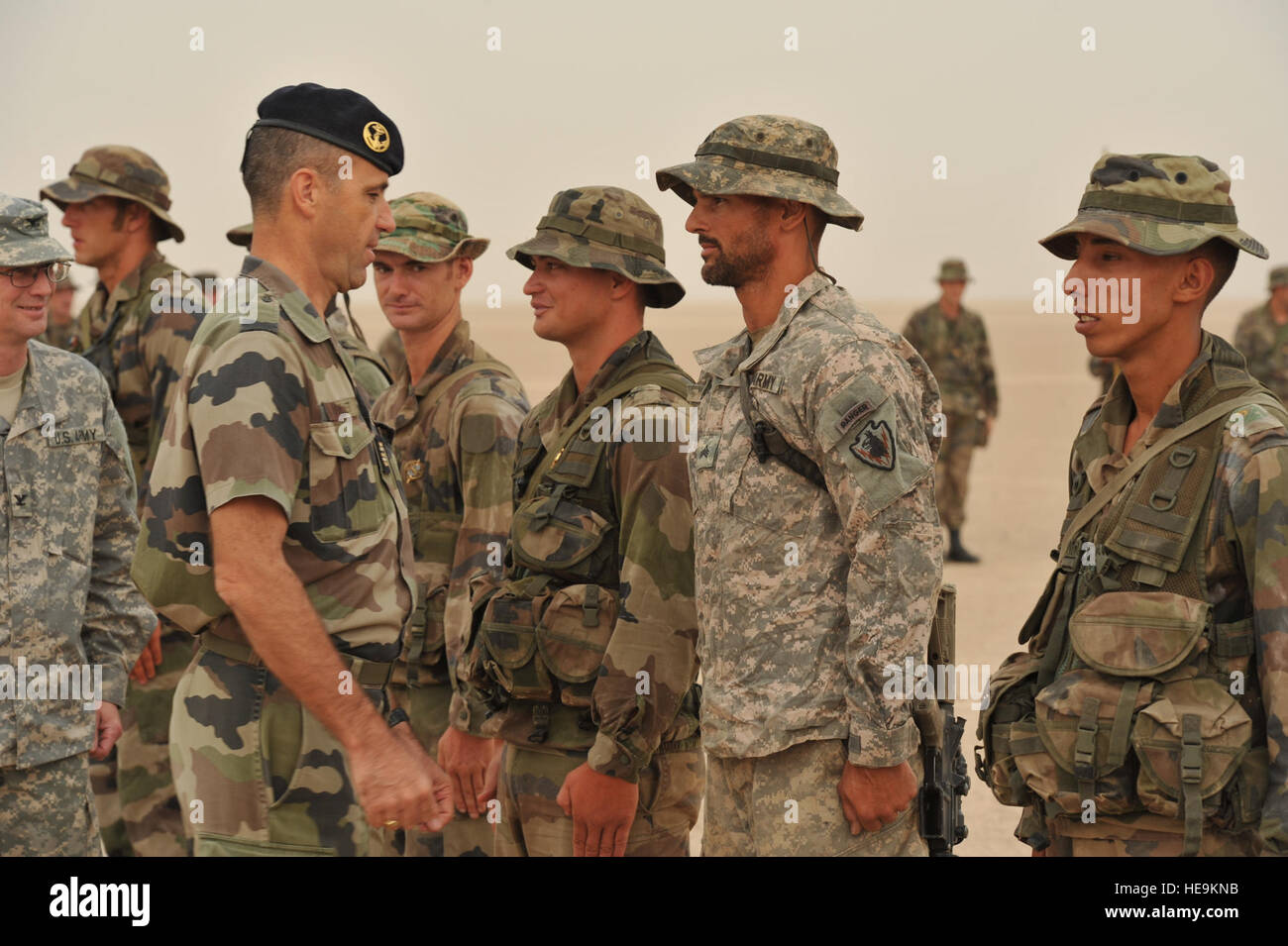 French Lt, Col. Olivier Juillet, Commander, 5th French Marine Regiment ...