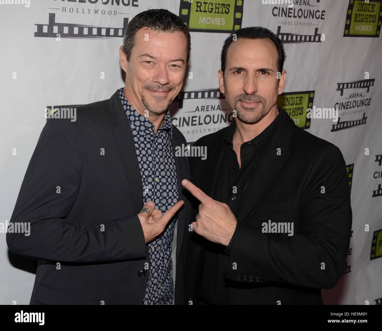 Massi Furlan and actor Oscar Torre arrives at the Los Angeles Screening ...