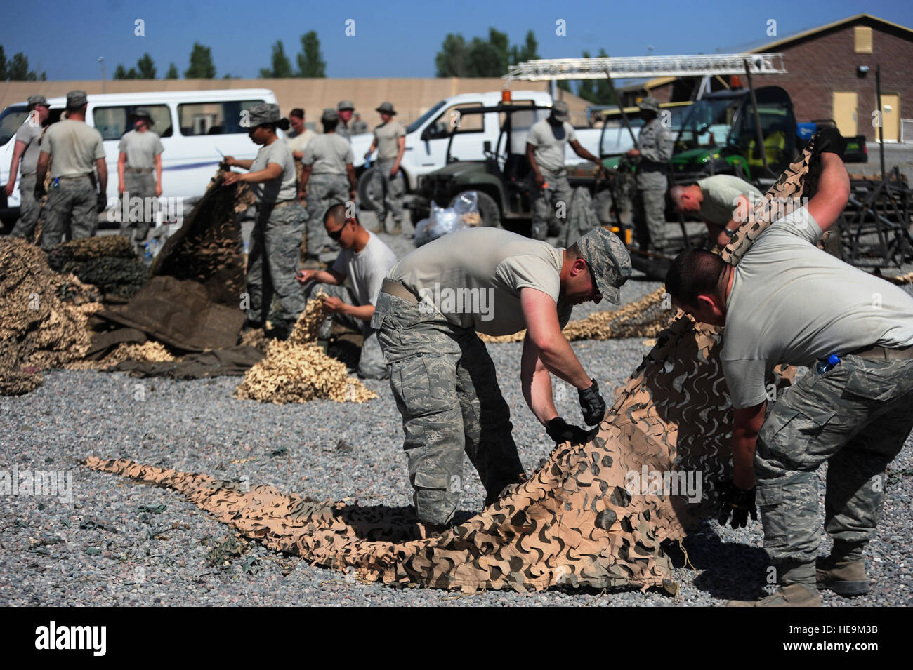 Airmen from the 376th Expeditionary Civil Engineer Squadron ...