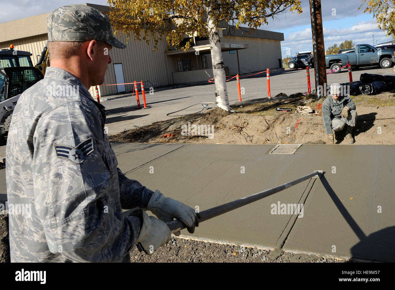 U.S. Air Force Senior Airman Ryan Halter and Airman 1st Class Richard ...