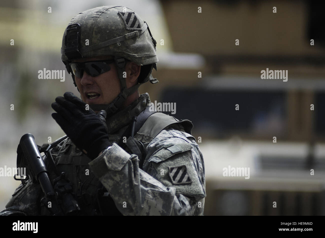 Soldiers from the 3rd Squadron, 7th Cavalry Regiment, 3rd Infantry ...