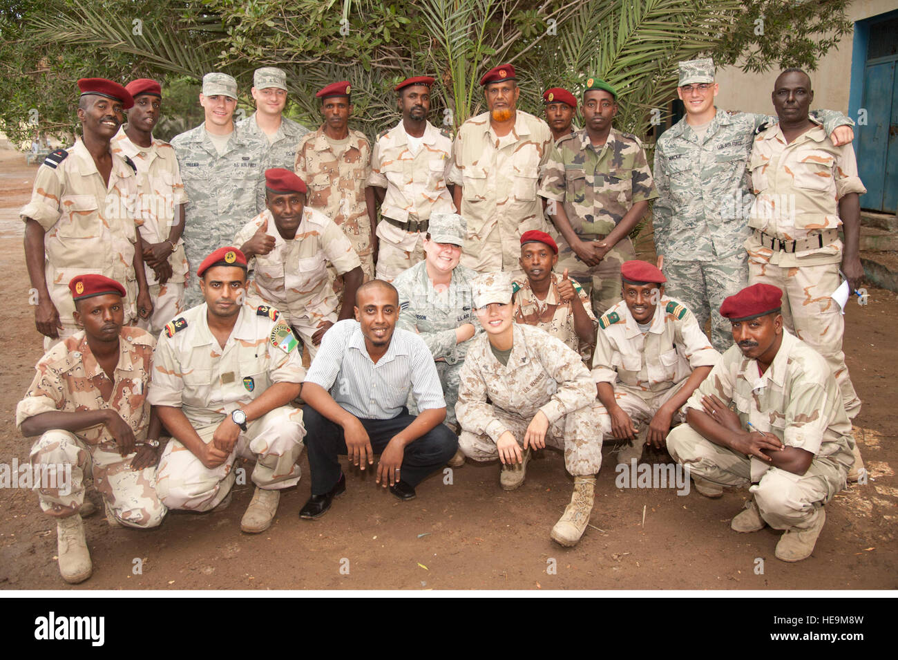 Djiboutian armed forces radio operators and U.S. tactical ...