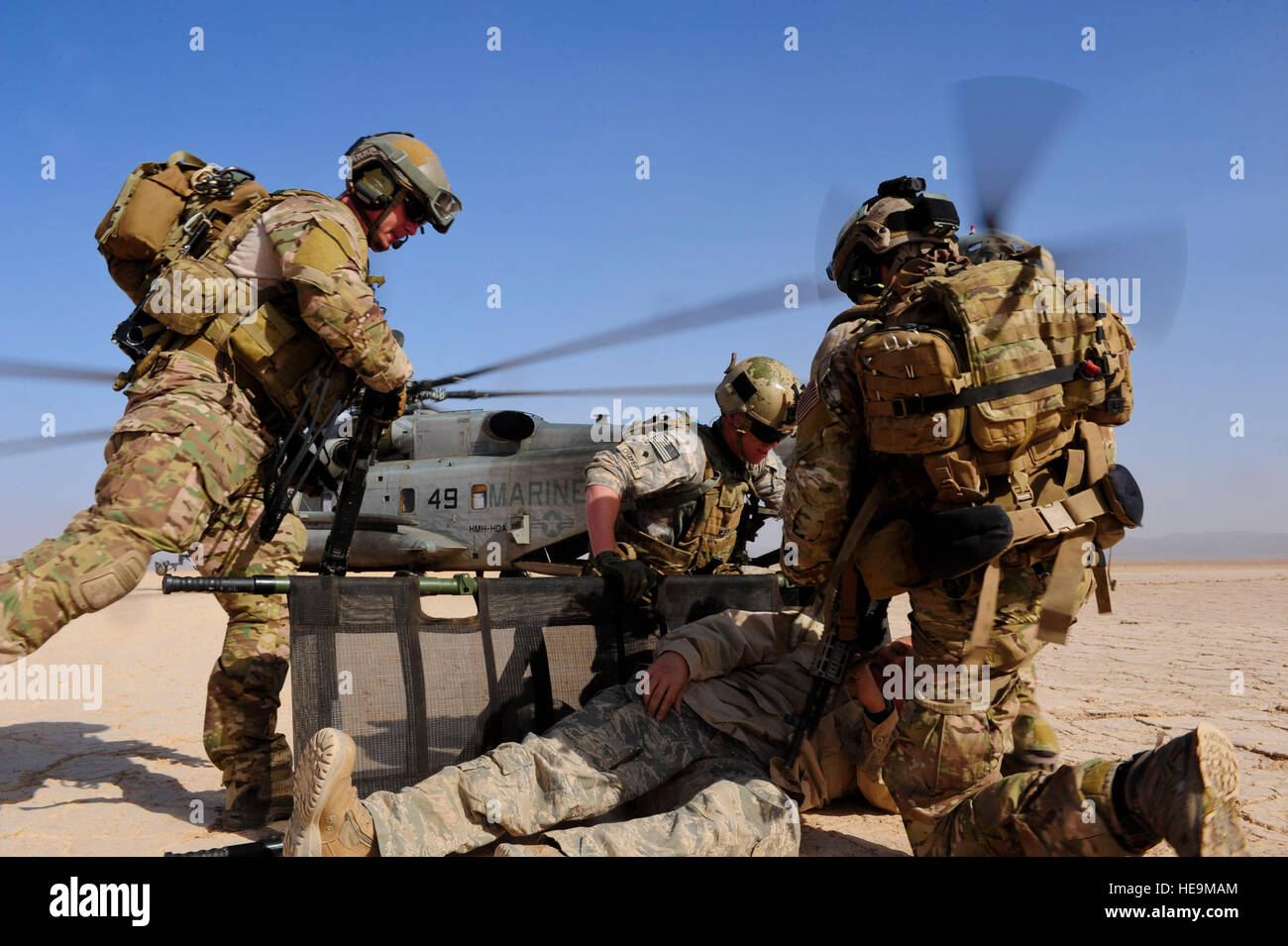 U.S. Air Force pararescuemen, 82nd Expeditionary Rescue Squadron Stock ...