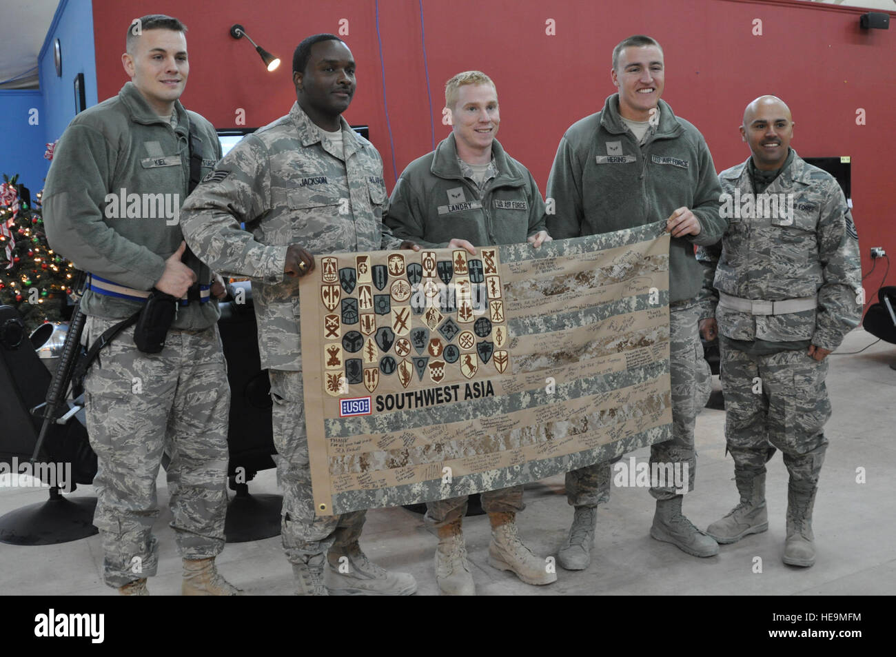 From left, Senior Airman Justin Kiel, Staff Sgt. Jamison Jackson ...