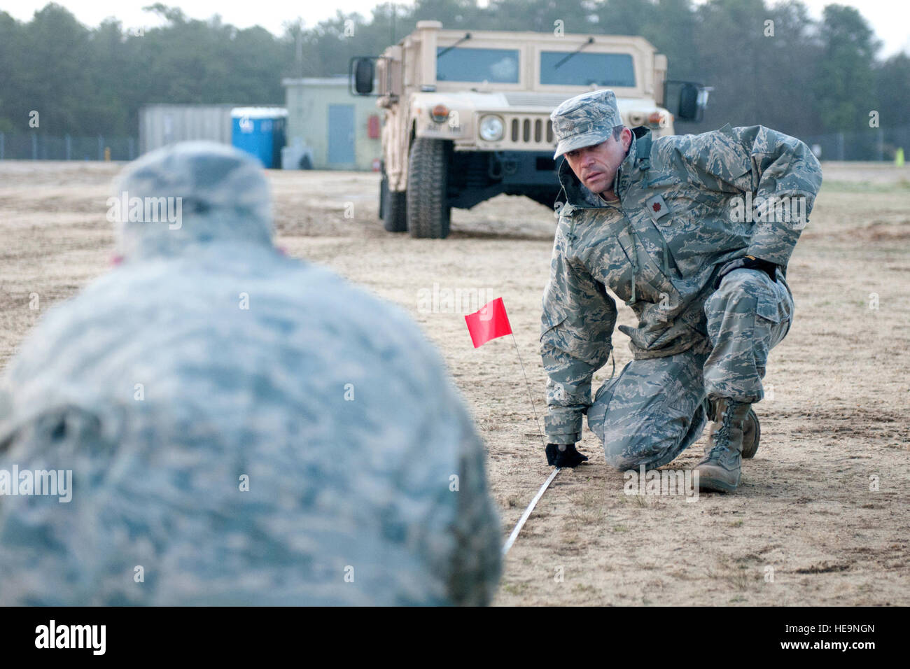 Air National Guard and Army personnel conduct a joint assessment for ...