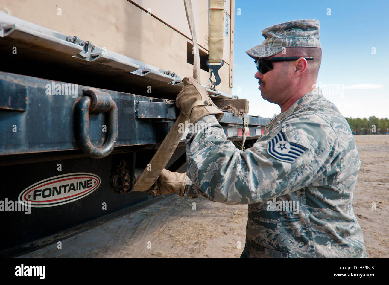 Tech. Sgt. Jeremy Hitt, a vehicle operator from the 22nd Logistics ...
