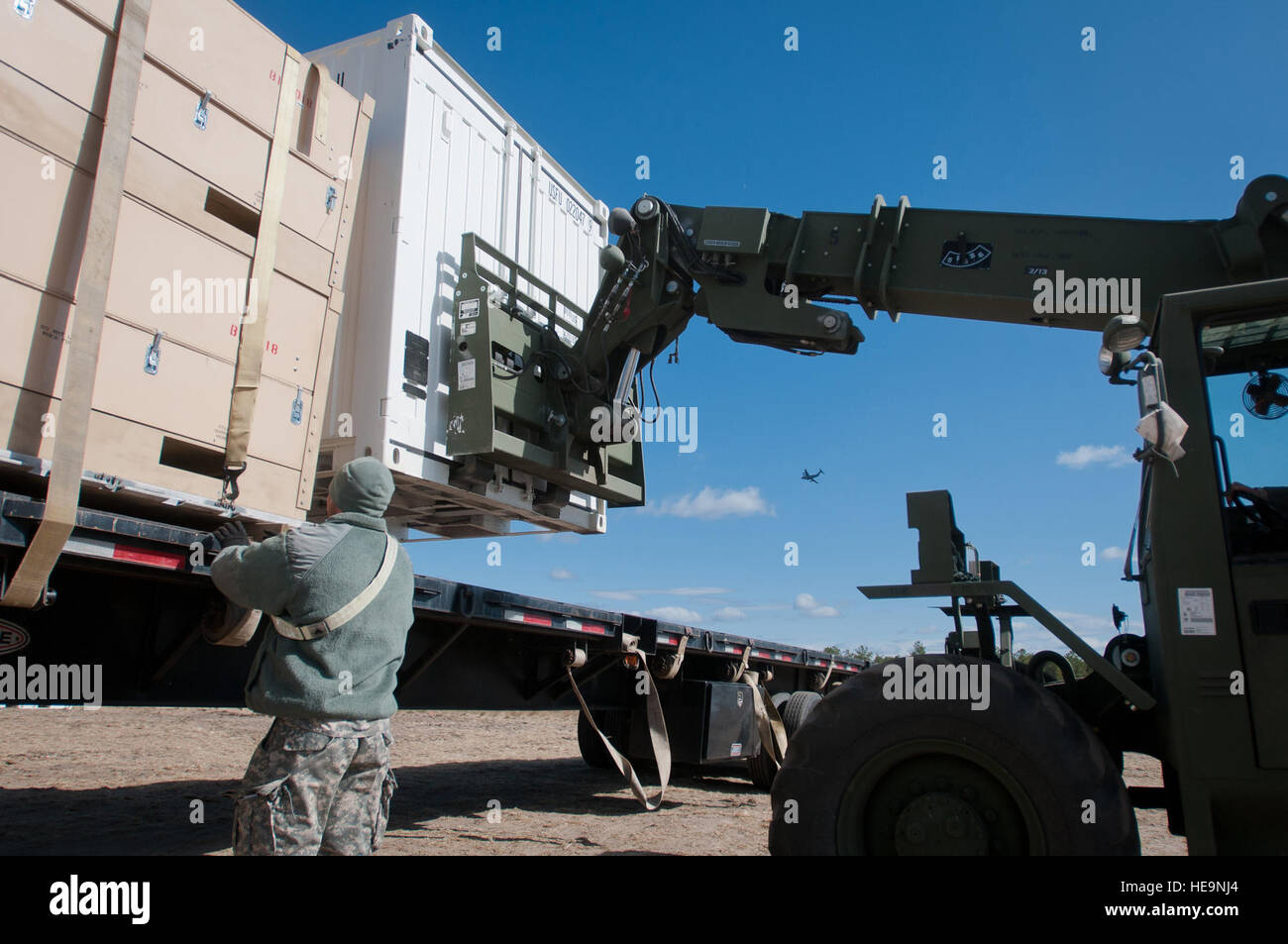Army Sgt. Japheth Forehand, distribution NCO for the U.S. Army’s 690th ...
