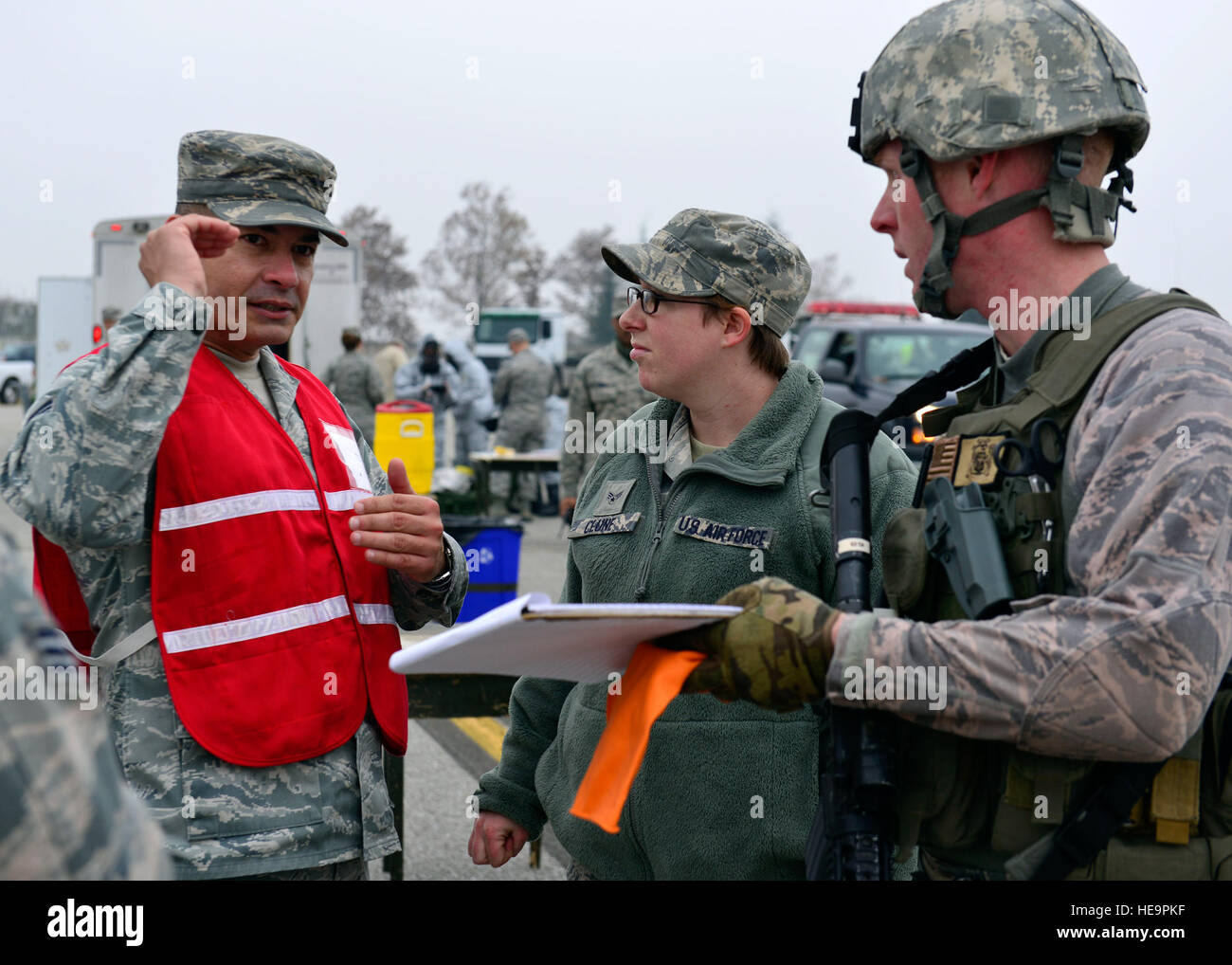 The 31st Civil Engineer Squadron emergency management flight partners ...