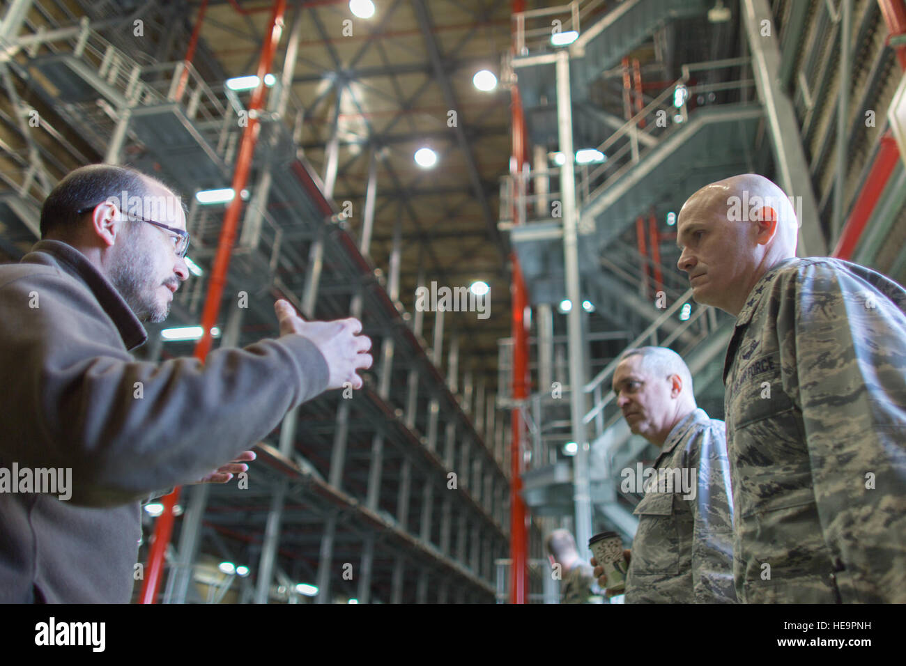 (Left to right) Ernie Weber, 730th Air Mobility Squadron air terminal ...