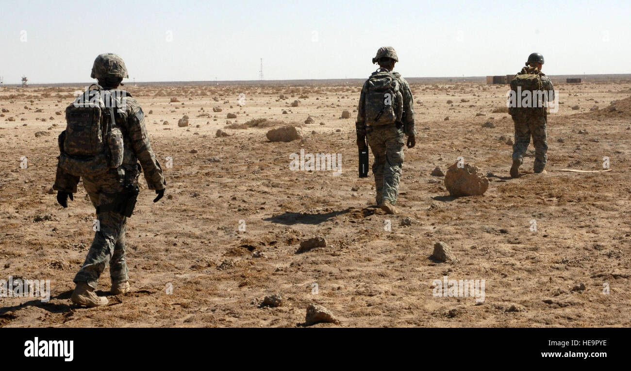 An explosive ordnance disposal team with the 407th Expeditionary ...