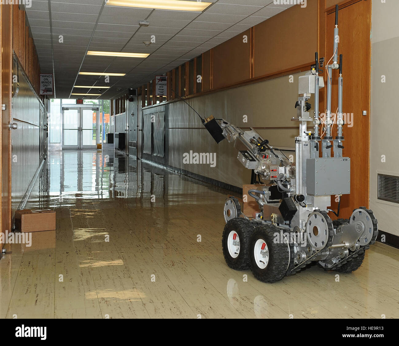 A Northrop-Grumman Remotec Andros F-6A robot remotely operated by ...