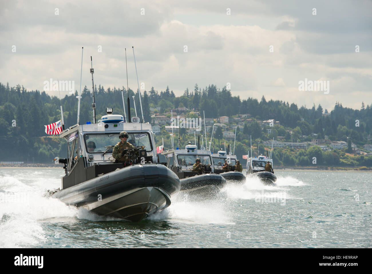 Boat crews from Coast Guard Port Security Unit 313in Everett, Wash ...