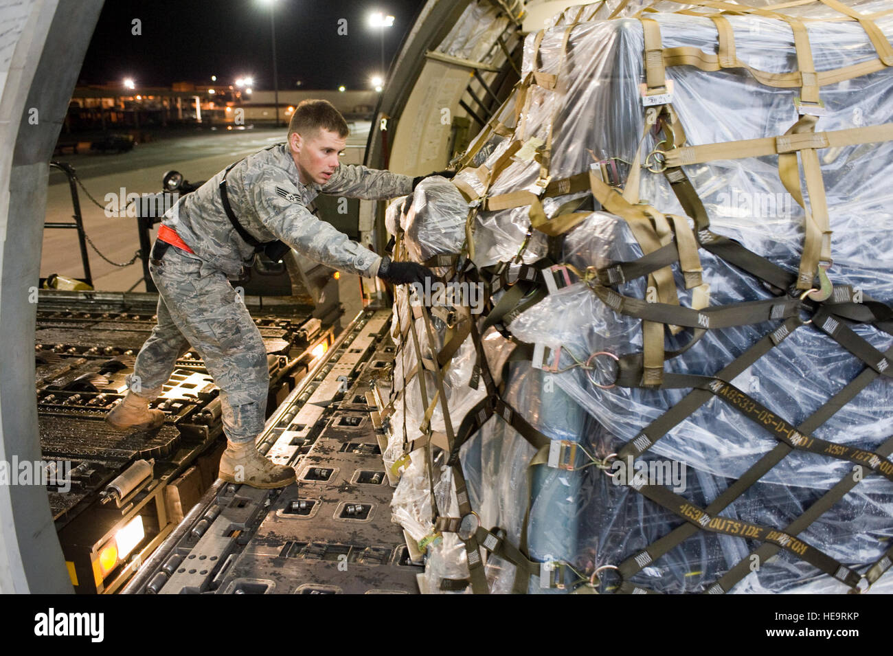 Senior Airman Zach Winegarner, a load team chief with the 60th Aerial ...