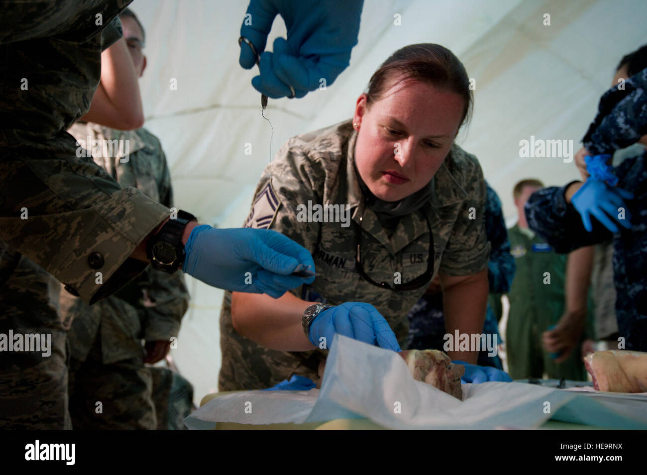 U.S. Air Force Senior Master Sgt. Nicole Carman, assigned to the 446th ...
