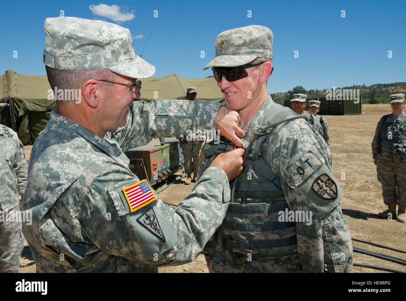 U.S. Army Brig. Gen, Bryan Kelly, left, Commanding General, Medical ...