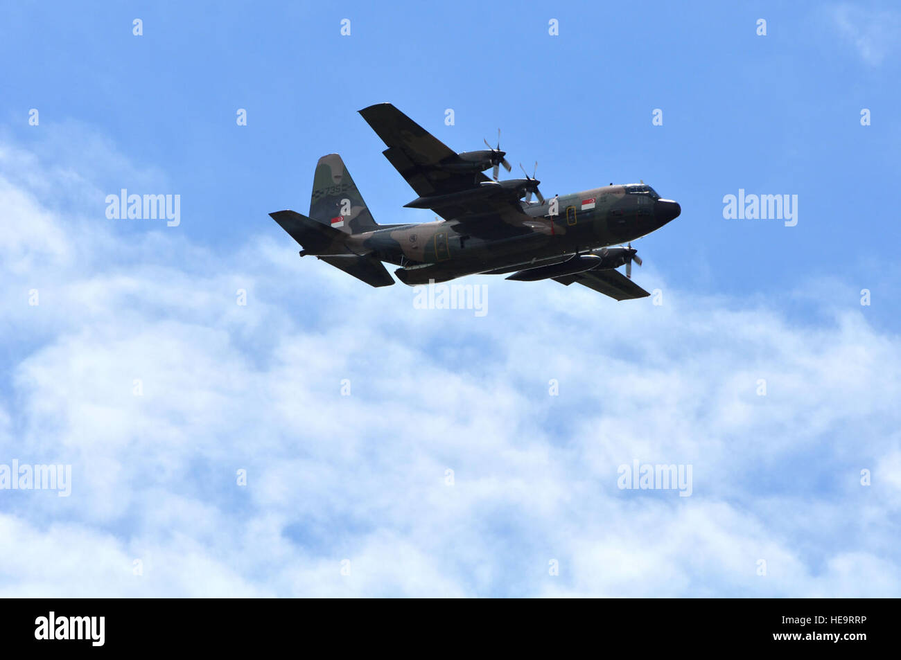 A Republic of Singapore Armed Forces C-130 Hercules makes a pass ...