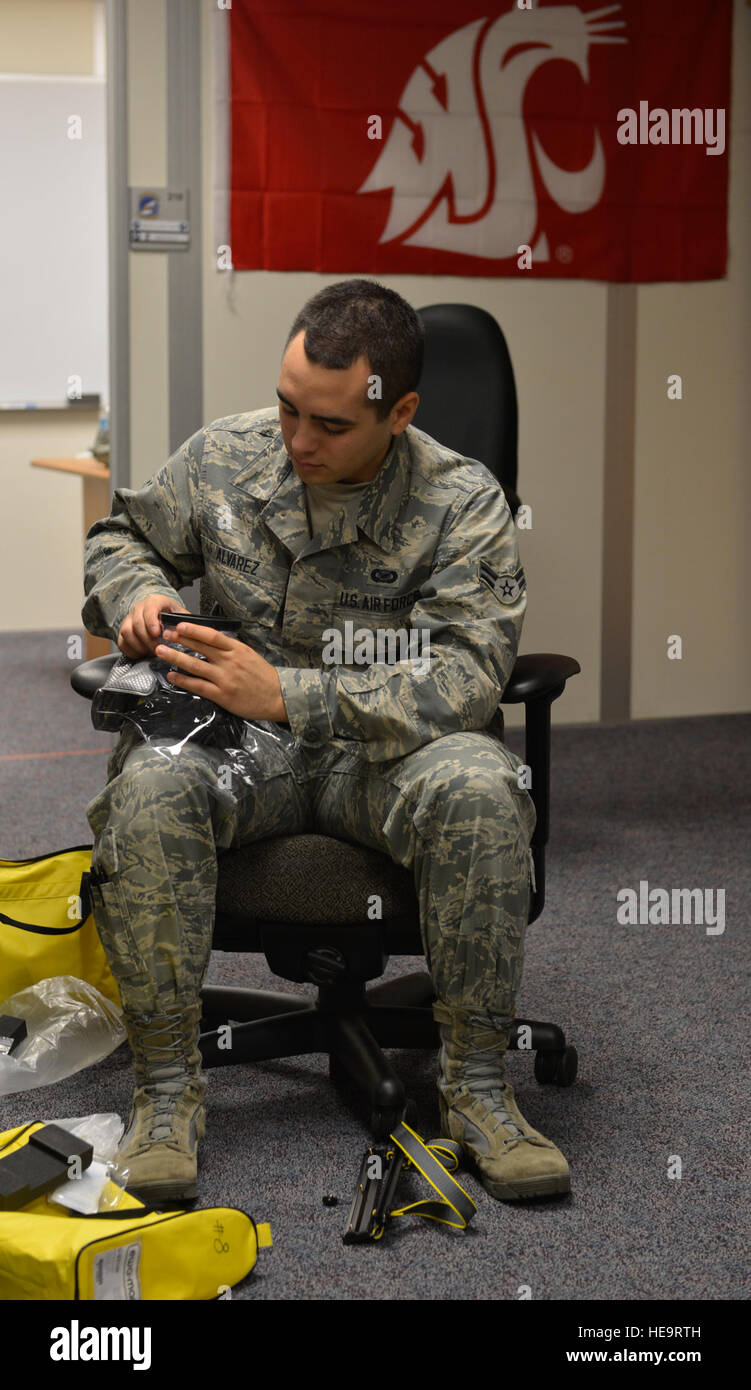 U.S. Air Force Airman 1st Class Stefan Alvarez, 3rd Combat Camera ...
