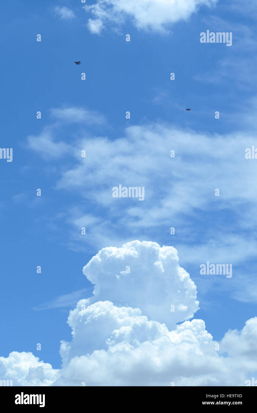 Two F-15SG fighter jets from the 428th Fighter Squadron at Mountain ...