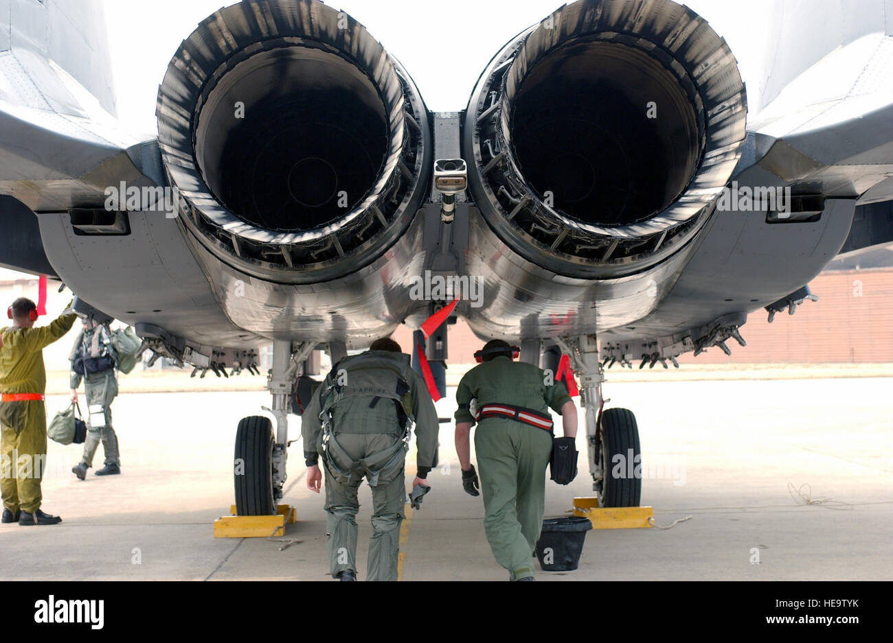 A US Air Force (USAF) Pilot and USAF Crewchief, 90th Fighter Squadron ...