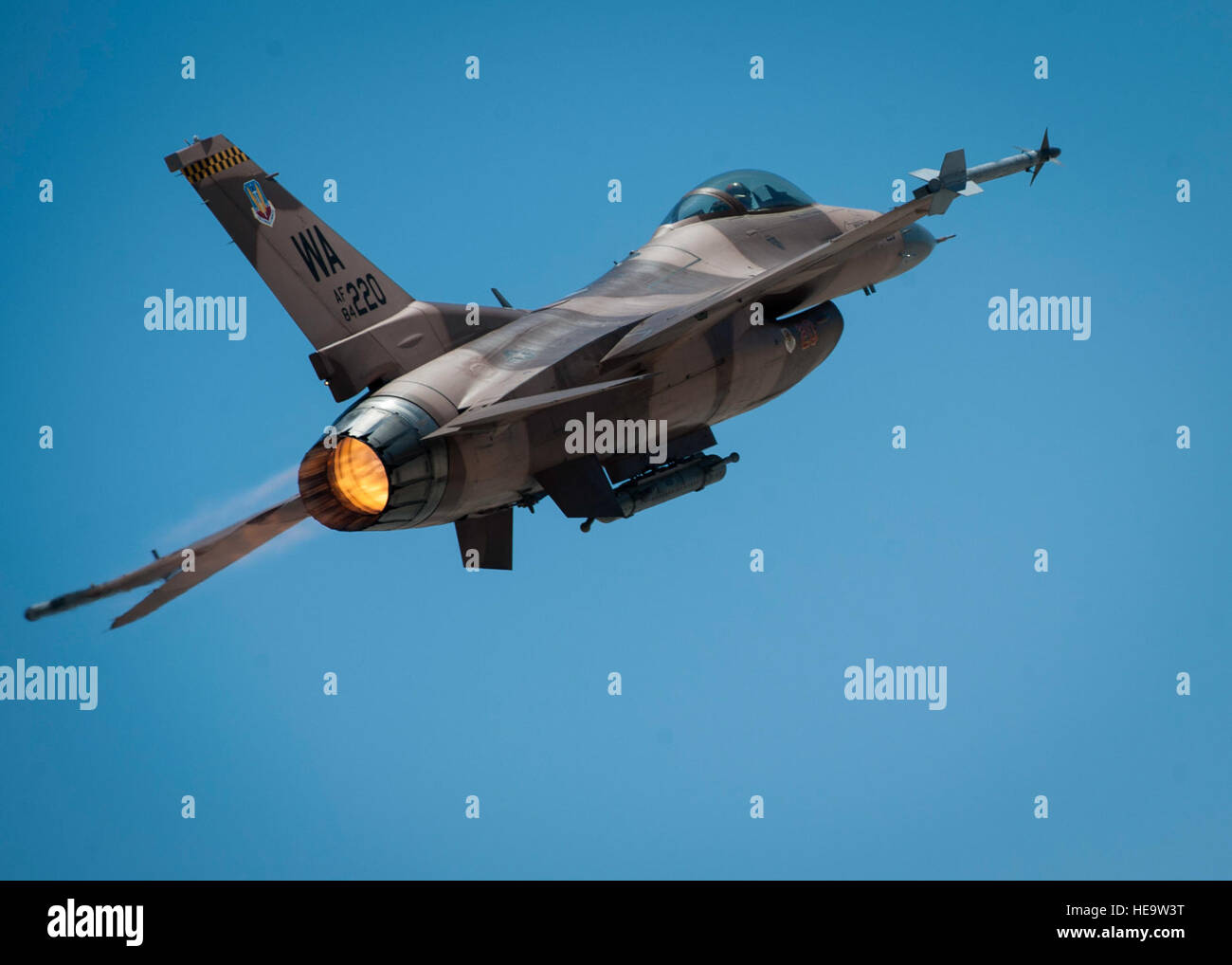 An F-16C Fighting Falcon from the 64th Aggressors Squadron, Nellis Air ...