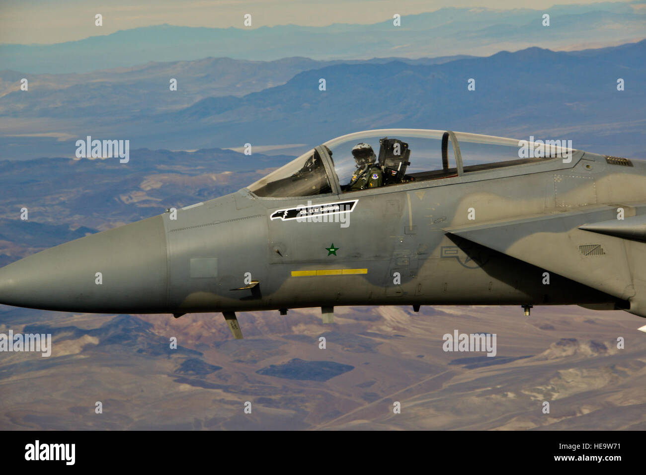 A U.S. Air Force F-15 Eagle, built in 1984 still displays it's MiG ...