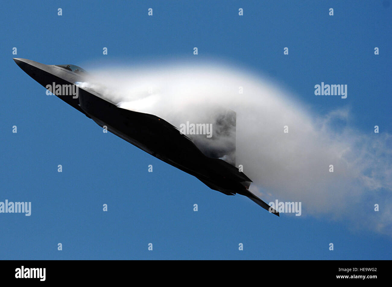 An F-22 Raptor from Langley Air Force Base, Va., performs for thousands ...