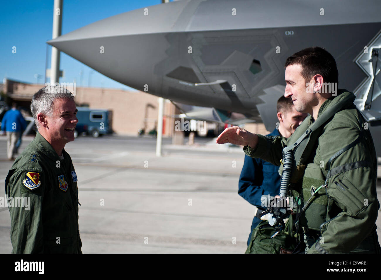 Maj. Gen. Jay Silveria (left), U.S. Air Force Warfare Center commander ...