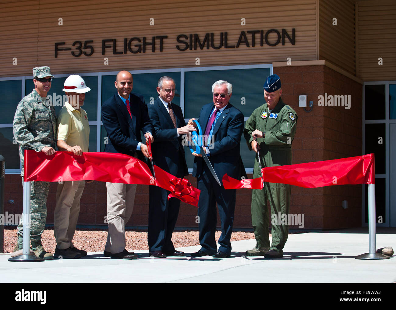 Brig. Gen. Charles Moore, 57th Wing commander, Ray Haj, Swinerton ...