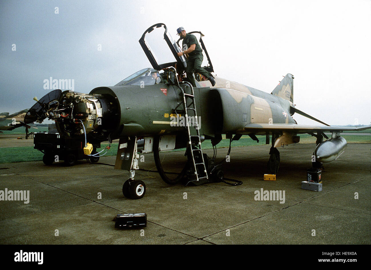 A view of the radar system of an F-4D Phantom II aircraft, as it ...
