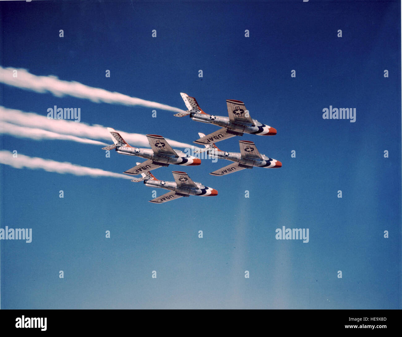 Air Force Thunderbirds F-84F Thunderstreak, modified to include smoke ...