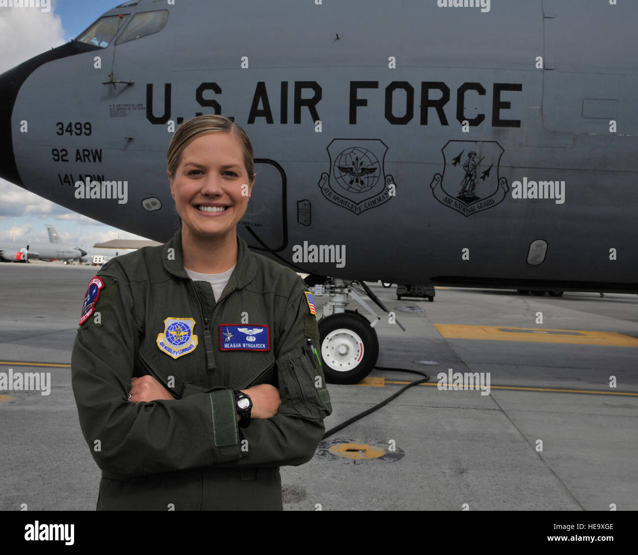 First Lt. Meagan Wyngarden, 93rd Air Refueling Squadron KC-135 Stratotanker pilot, was selected ...