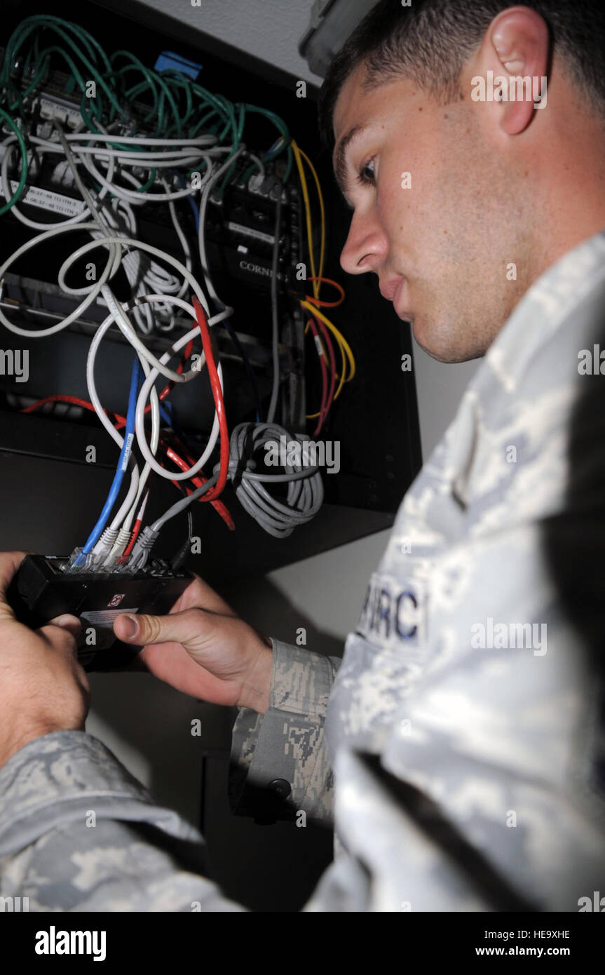 Senior Airman Matthew Glynn, client systems journeyman with the 380th ...