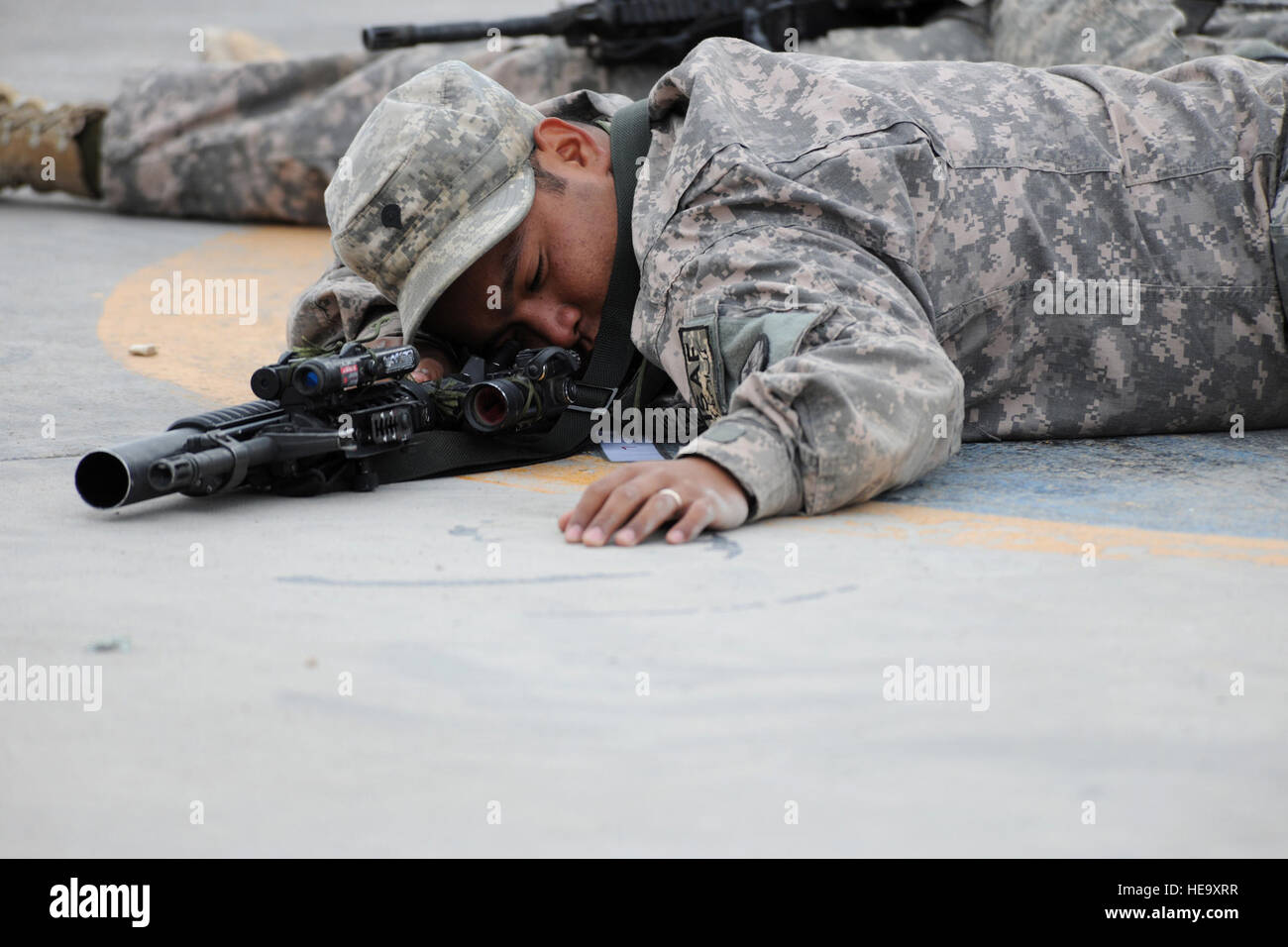 During a mass casualty response exercise, U.S. Army Spc. John ...
