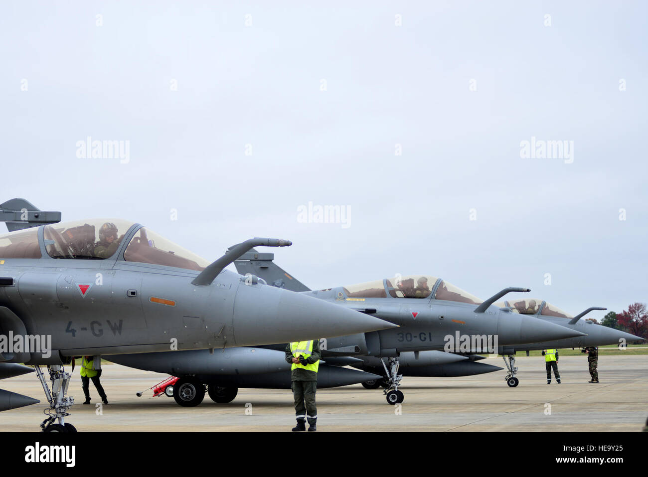 Members of the French air force arrive for the inaugural Trilateral ...