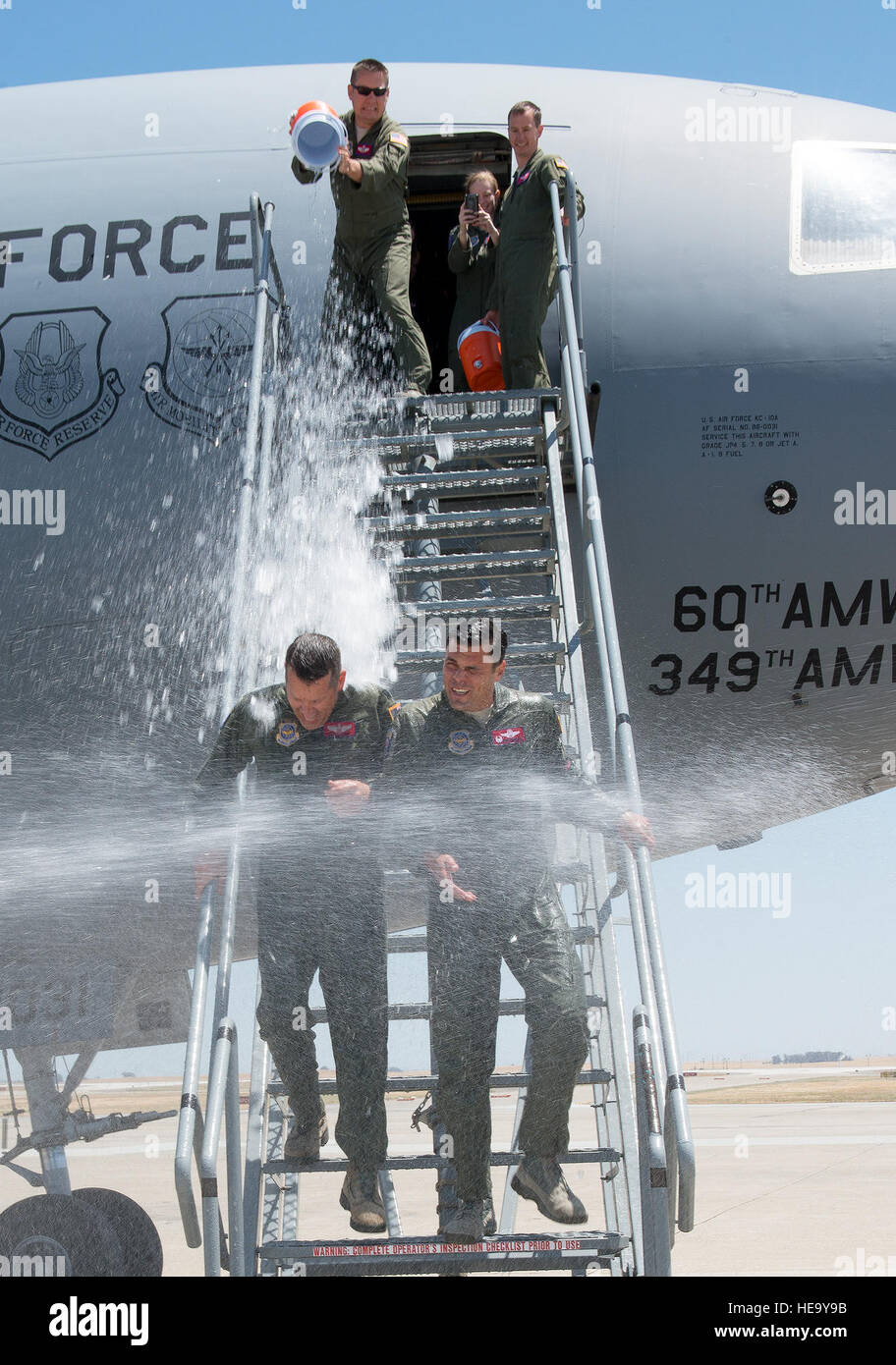 Lt. Col. Jared Paine, 9ARS, operations officer, and Lt. Col. Thad ...