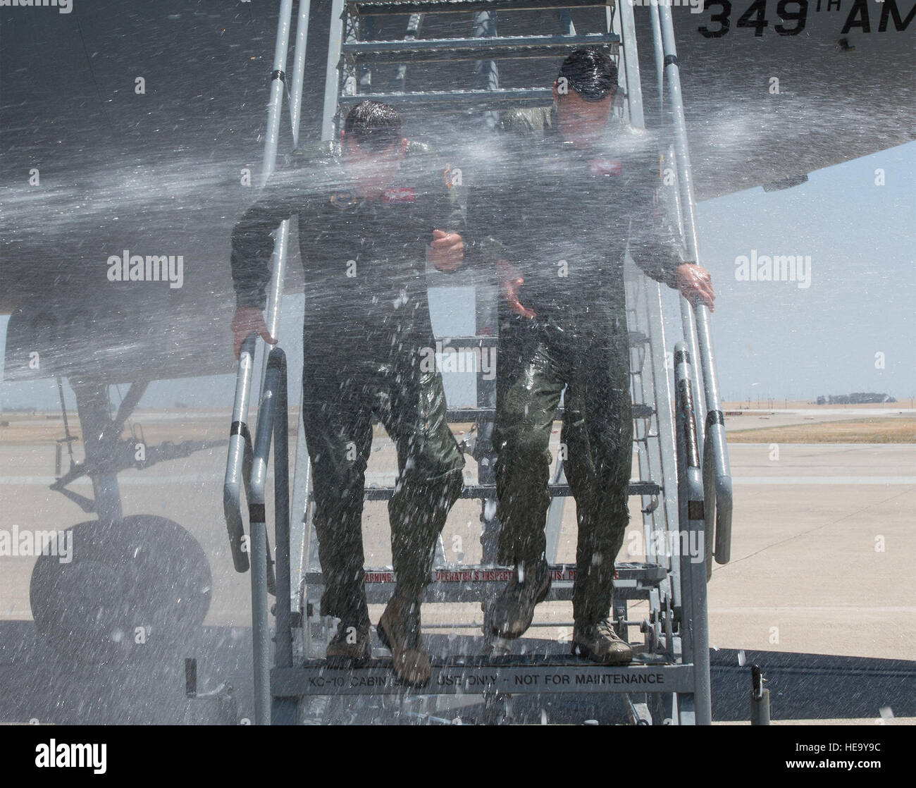 Lt. Col. Jared Paine, 9ARS, operations officer, and Lt. Col. Thad ...