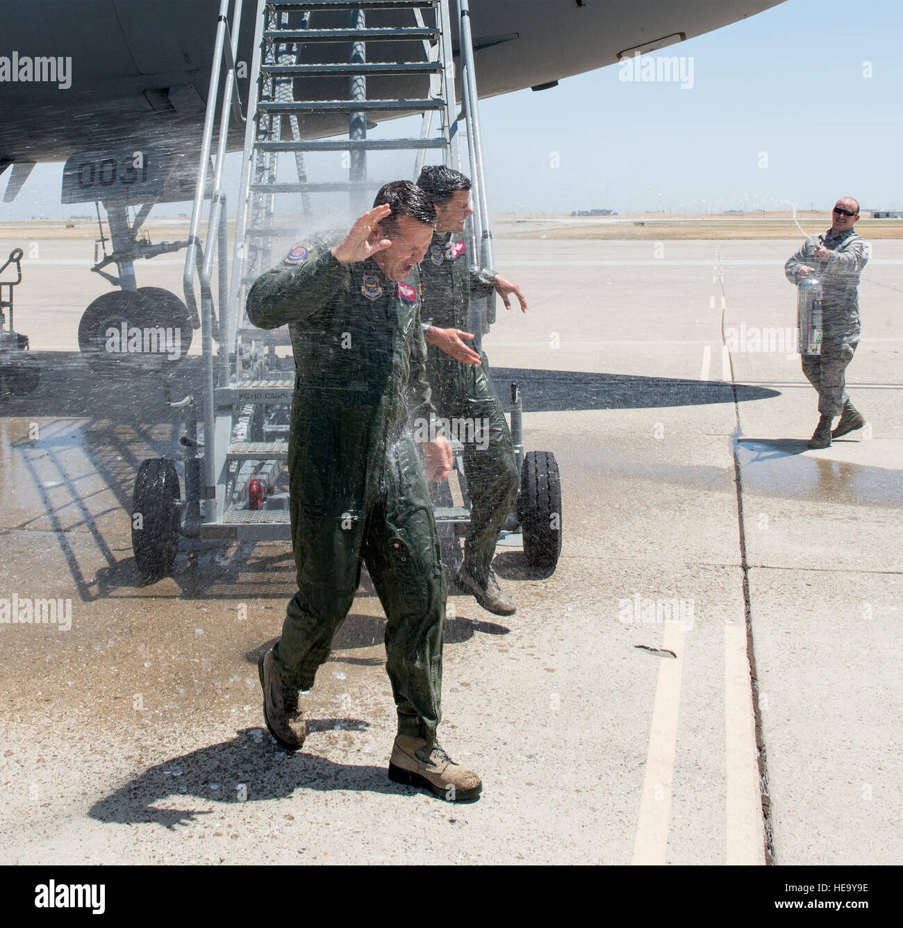 Lt. Col. Jared Paine, 9ARS, operations officer, and Lt. Col. Thad ...