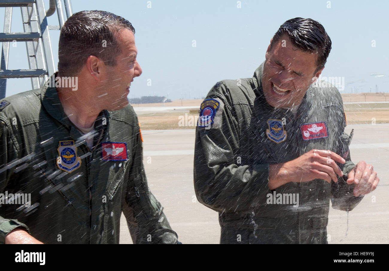 Lt. Col. Jared Paine, 9ARS, operations officer, and Lt. Col. Thad ...