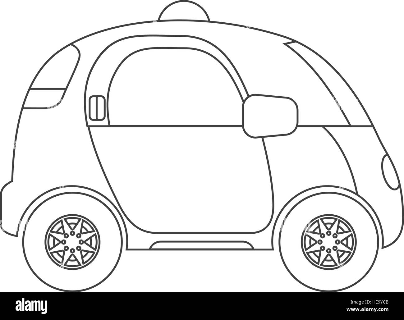 self driving car future icon vector illustration design Stock Vector ...