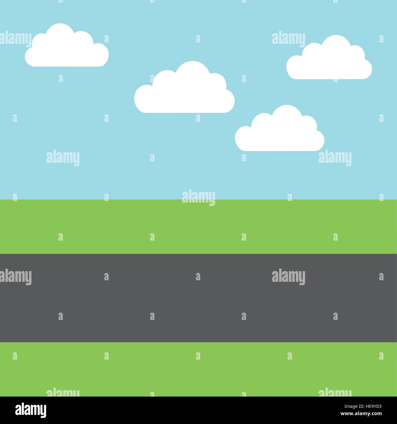 road landscape isolated icon vector illustration design Stock Vector ...