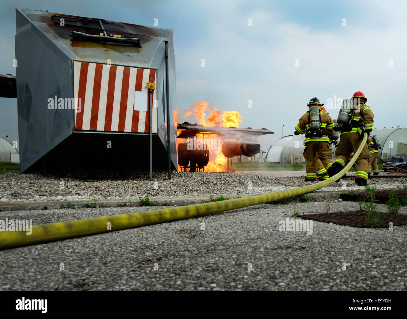 U.S. Air Force Airmen assigned to the 31st Civil Engineer Squadron ...