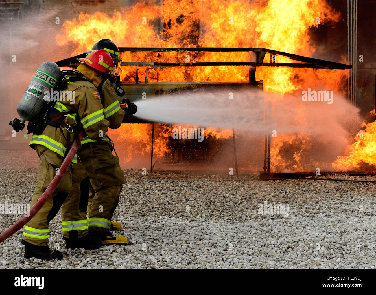 U.S. Air Force Airmen assigned to the 31st Civil Engineer Squadron ...