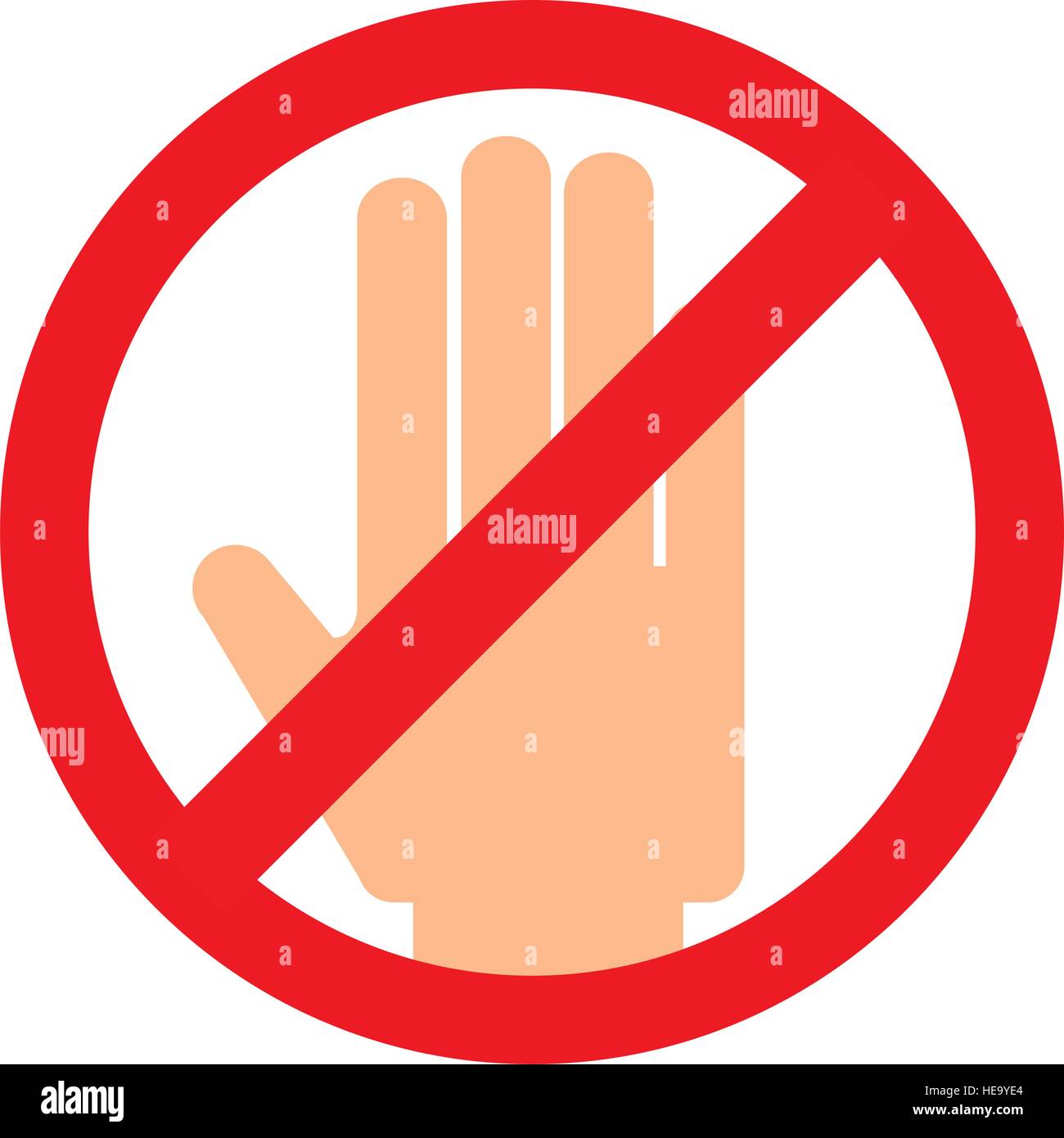 hand stop isolated icon vector illustration design Stock Vector Image ...